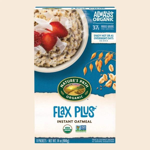 オーガニック全粒オーツ麦と亜麻の種子を使用した常温保存可能なインスタントオートミール1食あたり全粒穀物37グラム、タンパク質6グラム、食物繊維5グラムビーガン、USDA認定オーガニック、非遺伝子組み換えプロジェクト認証外出先で手軽に朝食や軽...