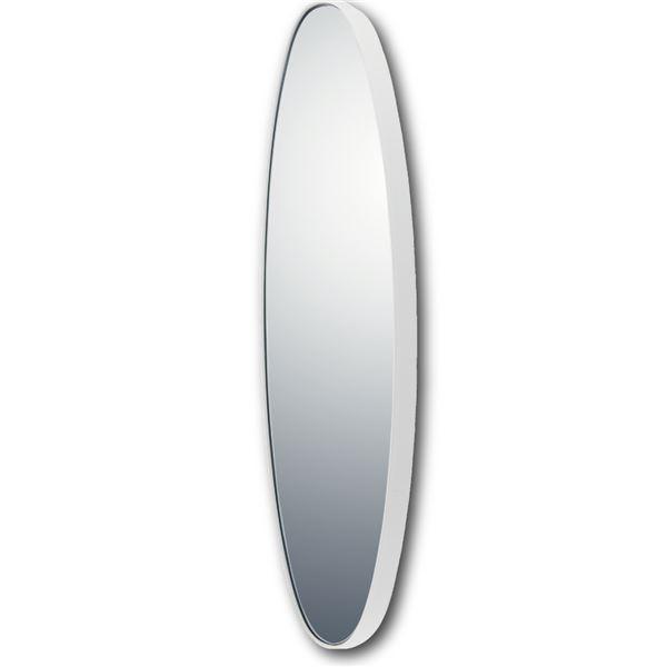 【商品名】 スリムラインミラー オーバルロング グロスホワイト 【ジャンル・特徴】 MIRROR/お部屋にアクセントをつける個性豊かなオリジナルミラーが多数。 [ SM-10051 ]