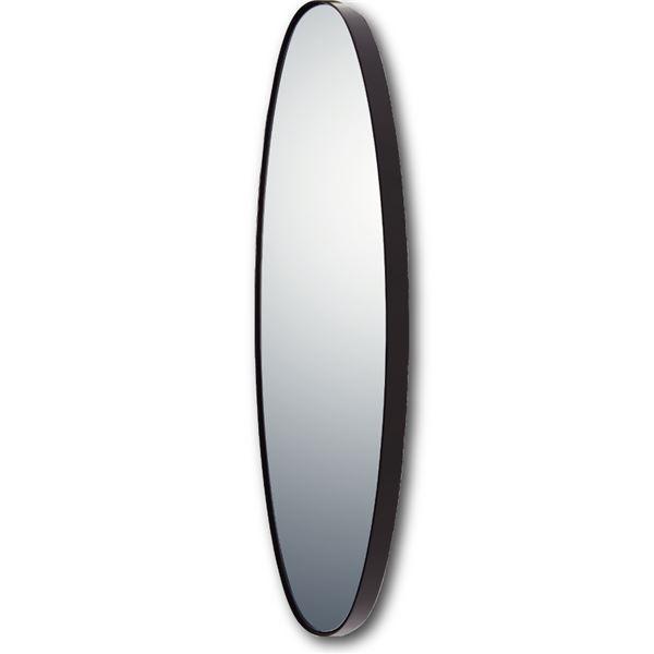 【商品名】 スリムラインミラー オーバルロング グロスブラック 【ジャンル・特徴】 MIRROR/お部屋にアクセントをつける個性豊かなオリジナルミラーが多数。 [ SM-10052 ]