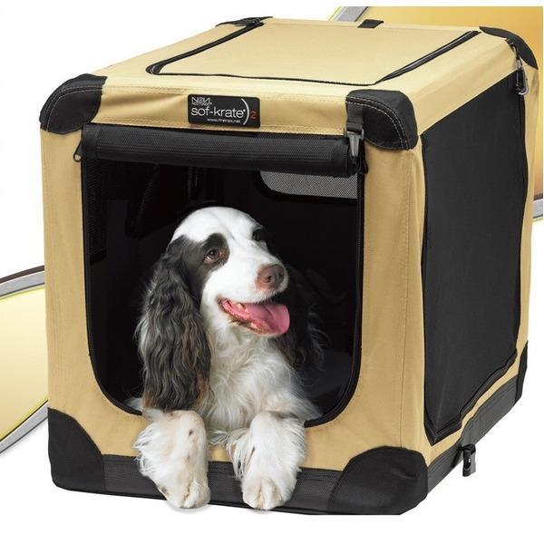 【商品名】 ソフークレート n2 L ベージュ（ペット用品） 【ジャンル・特徴】 折りたたんで持ち運び可能な布製ペットケージ。