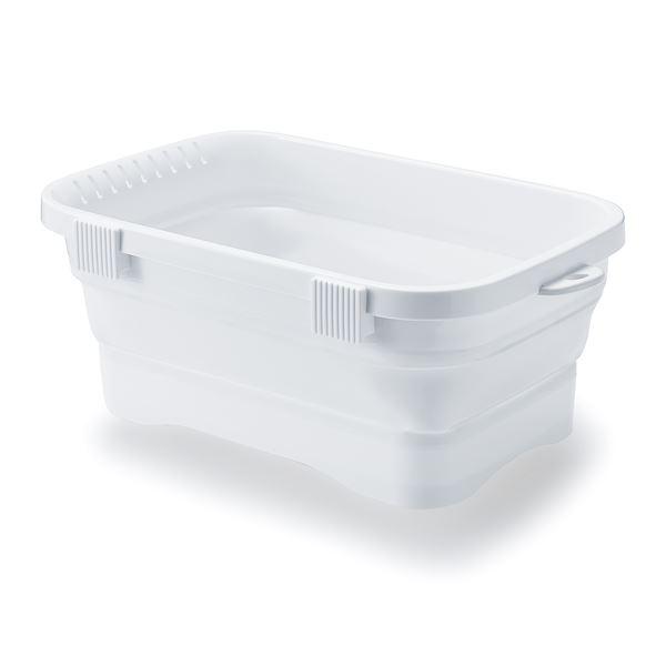 【商品名】 ソフトタブ/洗い桶 【6.6L ホワイト】 水抜き栓付き 折りたたみ式 コンパクト 〔キッチン 台所 アウトドア〕 【ジャンル・特徴】 ソフトタブ 洗い桶 洗いもの桶 キッチン 台所 折り畳み 携帯 持ち運び便利 バケツ ばけつ...