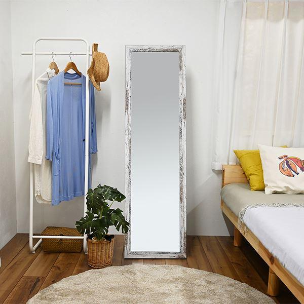 【商品名】 スタンドミラー 全身姿見鏡 幅42×奥行46×高さ147.5cm ヴィンテージ柄 スタンドタイプ インテリア家具 ミラー 完成品 【ジャンル・特徴】 姿見 ベッドルーム 寝室 リビング ダイニング ベッドルーム 寝室 玄関 子供...