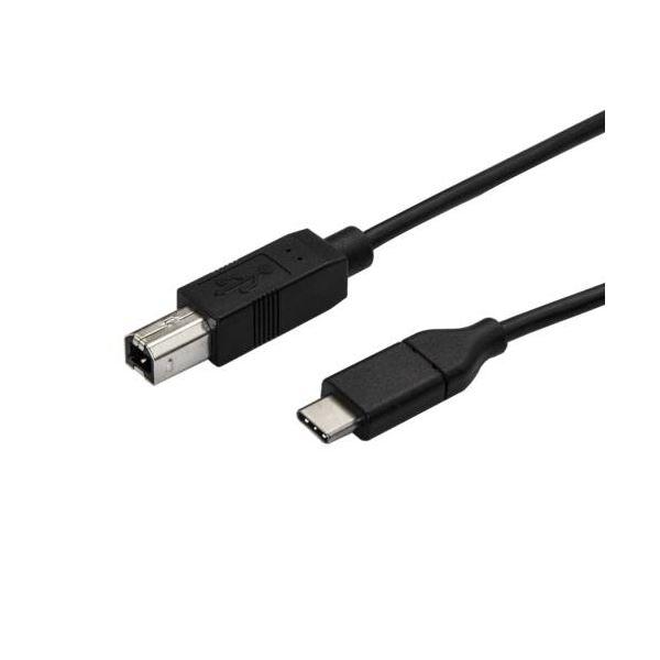 【商品名】 StarTech.com USB2.0 プリンターケーブル タイプB（オス）-TypeC（オス） 3m ブラック USB2CB3M1本