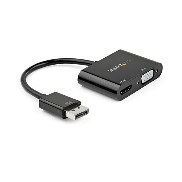 【商品名】 StarTech.com DisplayPort1.2-HDMI2.0＆VGAアダプター ブラック DP2VGAHD201個