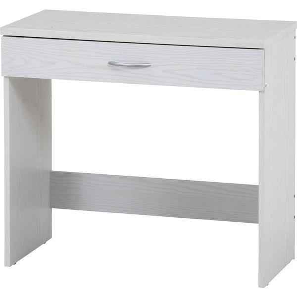 【商品名】 引き出し付きデスク オークホワイト 組立品 【ジャンル・特徴】 コンパクトで使いやすい！リビングにも置ける引き出し付きデスク