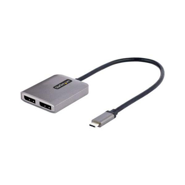 【商品名】 StarTech.com MSTハブ デュアルモニター対応 30cm USB C-Displayport スペースグレーMST14CD122DP 1個  [ MST14CD122DP ]
