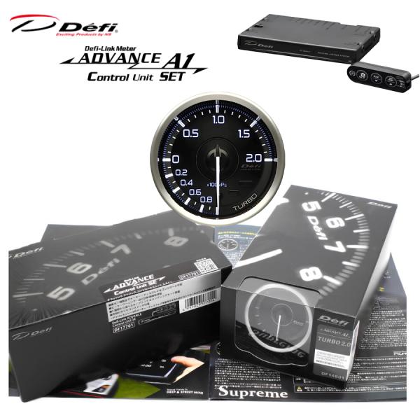 Defi　ADVANCE　A1　（60Φ)ターボ計（2.0K)&amp; アドバンスコントロールユニットSE  DF17701(センサーはメーターに付属しております。)ADVANCE A1は低反射加工を施したガラスや、ヘアラインや凸形状の装...