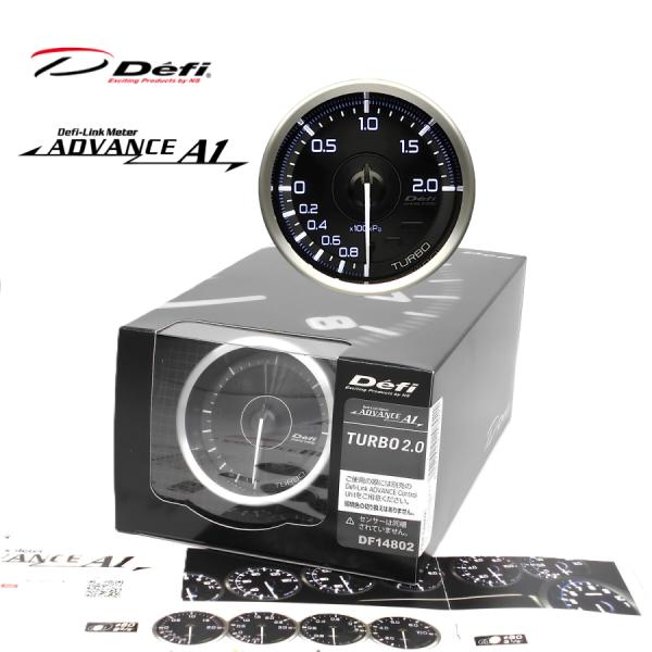 Defi　ADVANCE　A1　（60Φ)ターボ計　MAX表示200kpa センサーレスモデル  DF14802(Defi CAN Driver対応モデルです。)ADVANCE A1は低反射加工を施したガラスや、ヘアラインや凸形状の装飾が施...