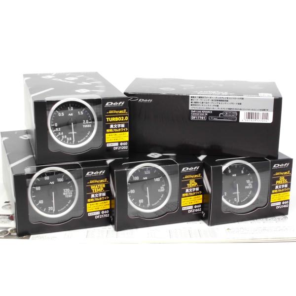 商品名Defi ADVANCE RS2 4連メーターセット（ブースト・水温・油温・油圧・コントロールユニット付）セット内容・ブースト計：DF21202・水温計：DF21702・油温計：DF21602・油圧計：DF21402・コントロールユニ...