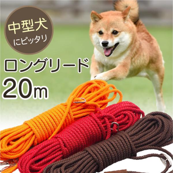ー対応犬種　中型犬概ね15kgまで　長さ20m ー柴犬 （フレンチ）ブルドック コリー シープドッグ コーギー ダックスフンド スパニエル ボストンテリア ビーグル YWM_雑貨その他_2211