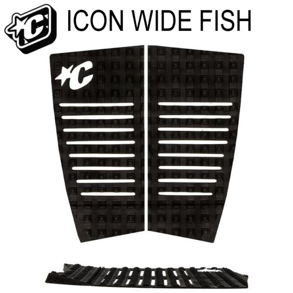 クリエイチャーデッキパット 2021 ICON WIDE FISHモデル 2PIECE TRACTIONThe Fish 2ピーストラクションパッドは、レトロフィッシュボードやワイドテール形状のオルタナティブボード用として特別に設計されてい...