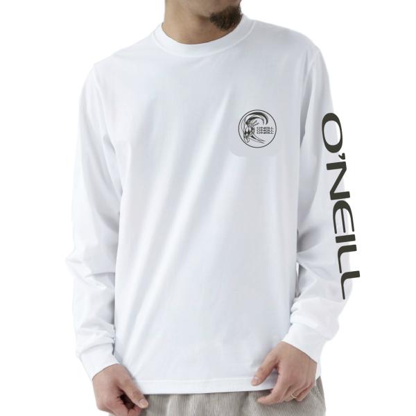 O'NEILL オニール フィフティ トゥー サーフ長袖TEE (FIFTY TWO SURF T L/S) 水陸両用吸水速乾に優れ、紫外線遮蔽率は90％以上。日焼けや擦れから肌を守るサーフT。生地：ポリエステル100%カラー：WHT（ホワ...