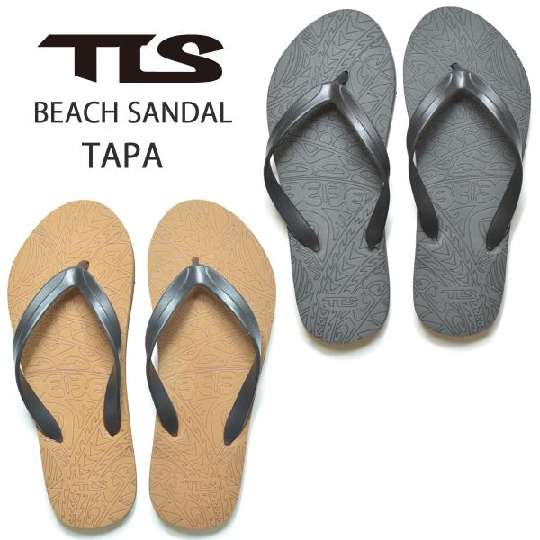 【 TLS BEACH SANDAL（ツールス ビーチサンダル）】・タパ柄エスニックデザイン・表面は濡れても滑りにくい素材にエンボスデザインで防滑性能アップ・軽量速乾で、さらっとした肌触りのため、一日中履き続けても快適・土踏まずの形に合わせ...