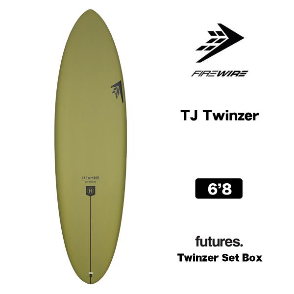 FIREWIRETJ Twinzer【スペック】サイズ 6'8" X 21 1/2" X 2 3/4"【43.7L】製造国 タイカラー オリーブグリーンフィンシステム futures. Twinzer【検索キーワード】サーフィン　テイラー・...