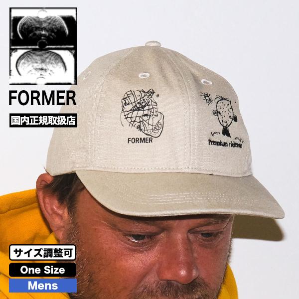 【国内正規取扱店】FORMER|フォーマーKIDDO CAP【FHW-26221】元創設者のデーン・レイノルズがデザインし、自ら破壊した「Destroyed By Dane」コレクションのアイテム。100%コットンツイル素材を使用した6パネ...