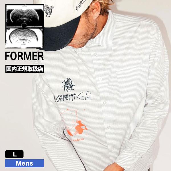 【国内正規取扱店】FORMER|フォーマーDXD REYNOLDS STRIPE LS SHIRT【FSH-26224】元創設者のデーン・レイノルズがデザインし、自ら破壊した「Destroyed By Dane」コレクションの一部です。上質...