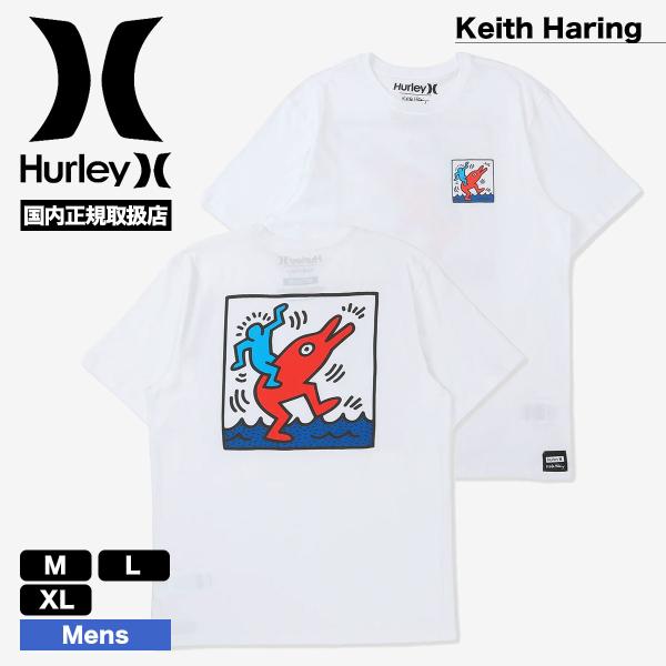 【国内正規取扱店】HURLEY | ハーレーKeith Haring DOLPHIN RIDE SHORT SLEEVEキース・ヘリング ドルフィンライド ショートスリーブ Tシャツ【MTS11979】150gsmミッドウェイトジャージー採...