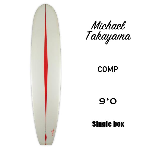 Michael Takayama Surfboards-COMP-スペックモデル COMP|コンプサイズ 9'0''x23''x3'1/8''製造国 アメリカ(USA)カラー クリア/レッド（CLEAR/RED）フィンシステム シングルレー...