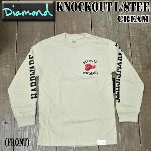 DIAMOND/ダイヤモンドTシャツ/TEEDIAMOND KNOCKOUT L/S TEE 長袖DIAMONDからTシャツが入荷しました♪KNOCKOUTコラボ!!!数に限りがありますので気になる方はお早めにどうぞ！カラー：CREAM素材...