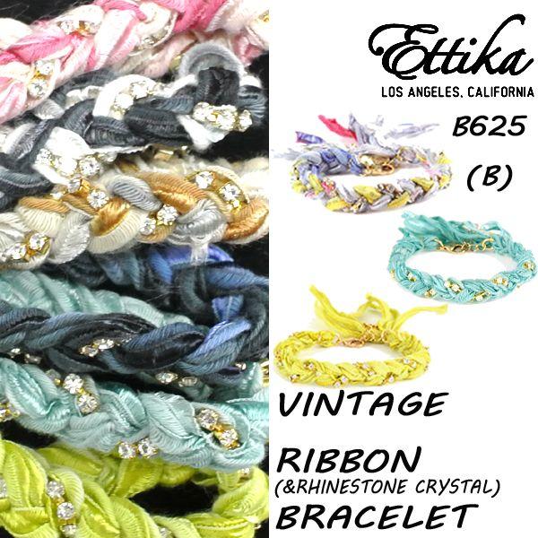 Ettika/エティカクリックポスト対応【Vintage Ribbon Bracelet】B625(&amp;Rhinestone Crystal)ＬＡ発アクセサリーブランド『Ettika（エティカ）』デザイナーのEttieとJoey Ra...
