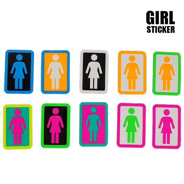 GIRL/ガールSTICKER/ステッカー【GIRL NEON STICKER】MGIRLのステッカーが入荷しました！約3.5x5.3cmカラー1.OWO2.GWO3.BBB4.BOW5.WBW6.PWG7.PWP8.YGP9.GBP10....