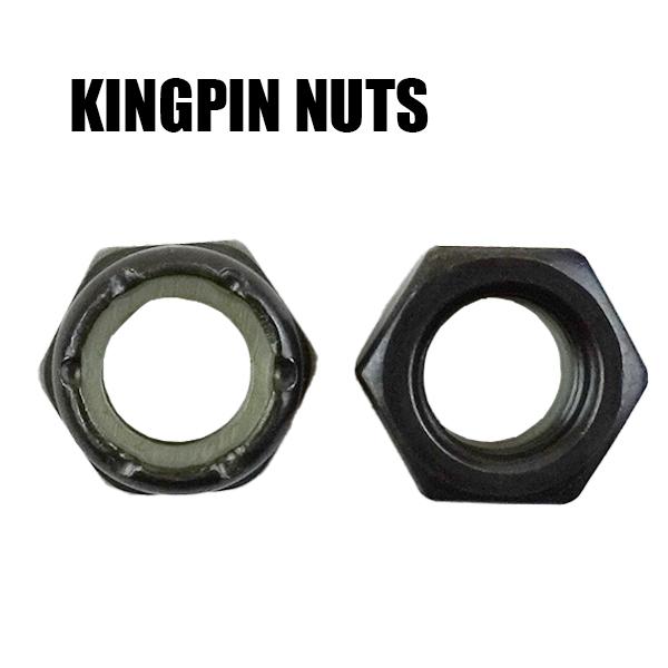 SURFING WORLD ORIGINALサーフィンワールド オリジナル【KINGPIN NUTS/キングピンナット】BLACK/ブラック2個（トラック2個分/スケートボード1台分）キングピンは付いておりません、ナットのみになります劣化や...