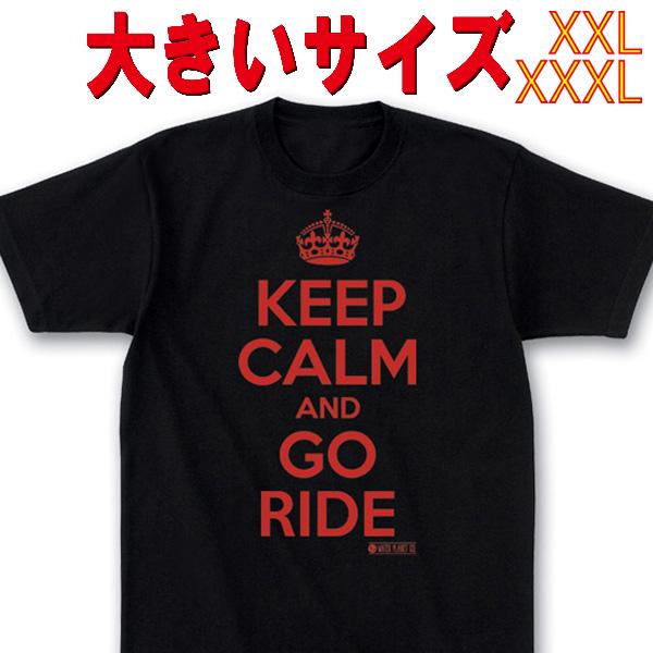 メール便 送料無料!!SURFING WORLD/サーフィンワールド大きいサイズ♪オリジナル プリントＴシャツ【KEEP CALM AND GO RIDE】フロントプリント S/S BLACK TEE 半袖Ｔシャツ カラー BLACK最新の...