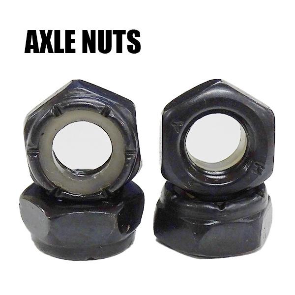 SURFING WORLD ORIGINALサーフィンワールド オリジナル【 AXLE NUTS/アクセルナット】BLACK/ブラック4個（トラック2個分/スケートボード1台分）アクセルナットはトラックにウィールを取り付けるために必要なパー...