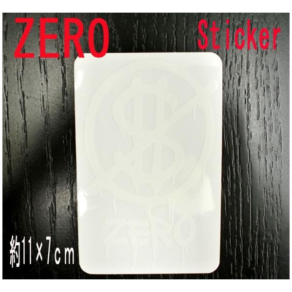 ZERO/ゼロSTICKER/ステッカーHARDLUCK STICKERWHITE約11cm×7cmZEROのステッカーが入荷しました！板にボードに車に！カスタムにどんどん使ってください！*必ずお読みください*クリックポスト対応商品　ステッ...