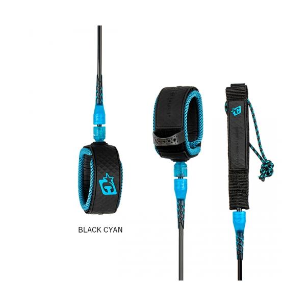CREATURES LEASH  RELIANCE PRO6サイズ：6FT 1.8m x 7mmカラー：BLACK/CYANベストセラーシリーズで定評がある "RELIANCE" モデル。クリエーチャーズ独自の DNA FLEX MOULD...