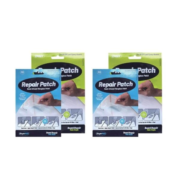 SIMPLE PATCHサイズ：REGULARシンプルパッチは画期的な樹脂入り3ozファイバーグラスパッチです。簡単に貼って滑らかな仕上がりにすることができ、防水、高強度の永久補修が数分で完了します。もう樹脂を混ぜたり、指をベタベタさせたり...