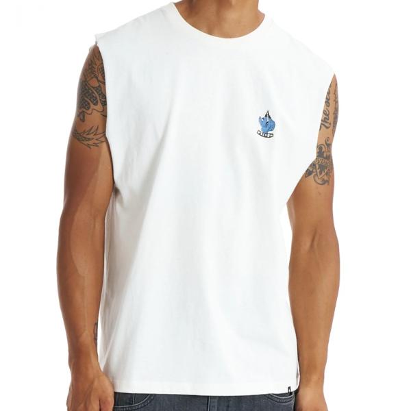 VOLCOM GRAB THE STONE TANK タンクトップカラー：WHITEヴィンテージライクな風合いが漂うタンクトップ。胸元に配されたアイコニックなストーンロゴがアクセントとなり、VOLCOMらしい個性を演出する。切りっぱなしのよ...