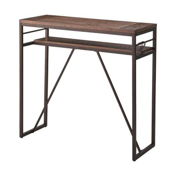 カラー：ブラックサイズ：W105×D43×H100スペック：スチール(粉体塗装) 天然木化粧繊維板(アッシュ) ハンマートーン仕上げ原産地：中国