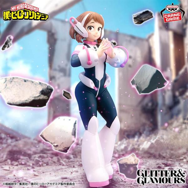 『僕のヒーローアカデミア』より、麗日お茶子がGLITTER＆GLAMOURSシリーズで登場！お茶子の明るく優しい魅力を、GLITTER＆GLAMOURSシリーズならではの美しい造形で立体化したフィギュアです。柔らかな表情や自然なポージング、...