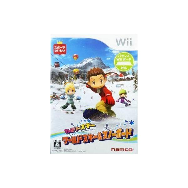 商品名：中古Wiiソフト ファミリースキー ワールドスキー＆スノーボードRVL-P-RYKJ『ファミリースキー』の続編が登場!今回はスキーに加えてスノーボードも楽しめる。Wiiリモコンとヌンチャクを使った簡単操作にで、初心者でもゲレンデを疾...