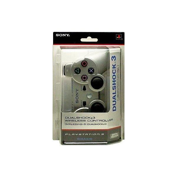 商品名：中古PS3ハード ワイヤレスコントローラDUALSHOCK3 サテンシルバーCECH-ZC2JSS※周辺機器のの為、中古商品の場合本体のみの状態でのお届けになる場合が御座います。予めご了承下さい。used0130_game