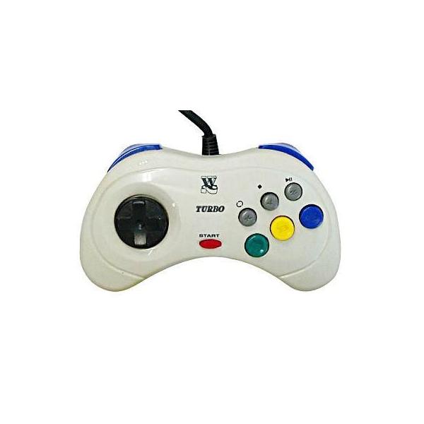 商品名：中古セガサターンハード サターンパッド TURBO (ホワイト・非純正)非純正のサターンパッド互換品になります。used0130_game