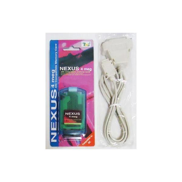 商品名：中古ドリームキャストハード NEXUS 4meg(DC compatible memory card) + DC CABLE付 メモリーカードの色は指定できませんので、予めご了承の上、ご購入下さい。used0130_game
