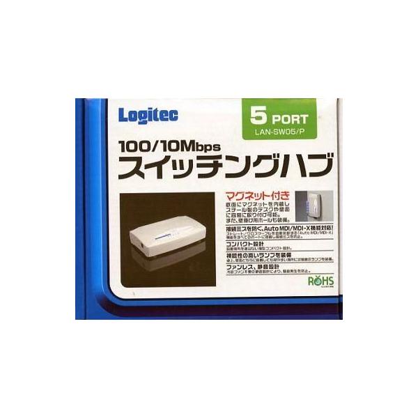 商品名：中古PCハード 100/10Mbps スイッチングハブ (5ポート) [LAN-SW05/P]LAN-SW05/P