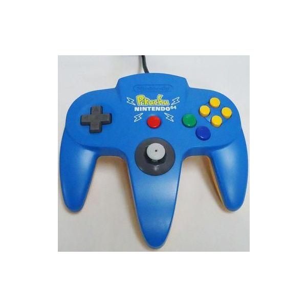 商品名：中古ニンテンドウ64ハード ピカチュウN64コントローラ(ブルー＆イエロー)※周辺機器の為、中古商品の場合本体のみの状態でのお届けになる場合が御座います。予めご了承下さい。used0130_game