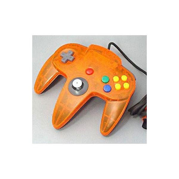 商品名：中古ニンテンドウ64ハード コントローラーブロス (クリアオレンジ＆クリアブラック)NUS-005ダイエー優勝記念品used0130_game中古注意事項：※中古商品につきましては、箱・説明書は保証の対象外とさせていただきます。予め...