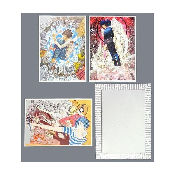 商品名：中古原画イラストボード ≪アニメ・漫画系書籍≫ 大場つぐみ×小畑健 ワークス カラー複製原稿セット 「バクマン」「DEATH NOTE」「プラチナエンド」 第2弾複製原稿3枚/額付こちらの商品は、ジャンプSQの応募者全員サービスにな...