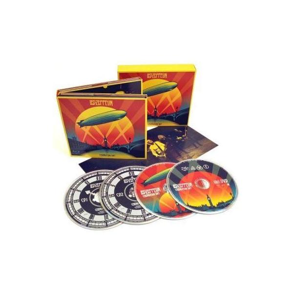 商品名：中古洋楽CD レッド・ツェッペリン / 祭典の日(奇跡のライヴ)[デラックスエディション](Blu-ray ＆ DVD付)WPZR-30454[商品仕様]・4枚組み(CD2枚+Blu-ray+DVD)・ブックレット(2冊)付き・収納...
