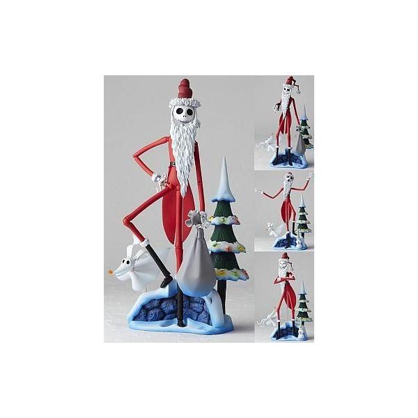 商品名：中古フィギュア 特撮リボルテック No.017 ジャック・スケリントン・サンタVer. 「ナイトメアー・ビフォア・クリスマス」 商品解説■ジャック サンタがやってきた！！白いひげ付きのサンタ帽子やツリー付きのジオラマ風飾り台など、豊...
