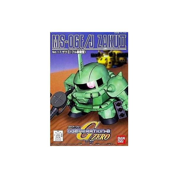 商品名：中古プラモデル ザクII MS-06F/J (フル装備型)「SD ガンダム G-GENERATION-0」 No.17 [SDガンダム]商品解説■成形色はザクIIですが、色を塗り替えればMS-06R-2(ジョニーライデン用)、MS-...