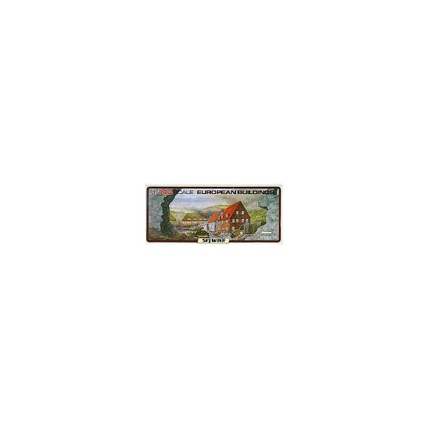 商品名：中古プラモデル 1/700 欧風建物 (電柱付計9棟入り) 「スカイウェーブ情景シリーズ」 [SW25] SW24商品解説■1/700スカイウェーブ情景用のヨーロッパ風建物セットです。単にそのまま組み立てるだけでなく、破壊された状態...