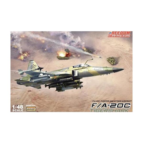 商品名：新品プラモデル 1/48 F/A-20C タイガーシャーク 戦闘機/攻撃機 もしもバージョン [FRE18004]FRE18004商品解説■台湾の『フリーダム・モデルキット』の1/48 F/A-20Cタイガーシャーク戦闘機/攻撃機で...