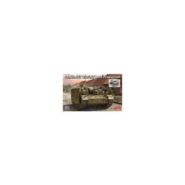 商品名：中古プラモデル 1/35 Sd.Kfz.167 IV号突撃砲 後期型 w/エンジン ＆ 可動式履帯 [RFM5111]RFM5111商品解説■IV号突撃砲は第二次世界大戦中にドイツで開発された突撃砲で、制式番号はSd.Kfz.167...
