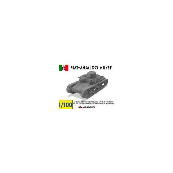 商品名：新品プラモデル 1/100 WWII イタリア フィアット・アンサルド M11/39戦車(2個入) レジンキャストキット [MM100-004]MM100-004商品解説■こちらの商品は無彩色、組立前のレジンキャストキットとなります...