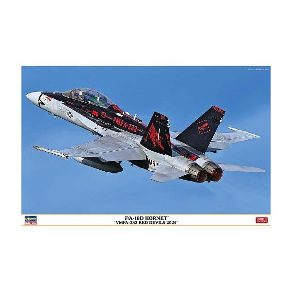 商品名：新品プラモデル 1/48 F/A-18D ホーネット “VMFA-232 レッドデビルズ 2025” [07562]07562商品解説■レッドデビルズ部隊創設100周年記念塗装機を再現！胴体上面のアンテナはアップデート部品をセットし...
